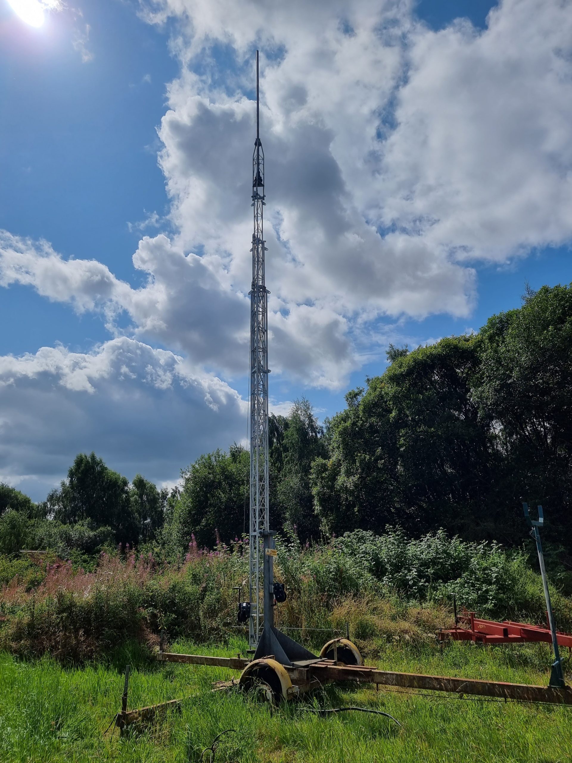 (Updated) 40m Tower and Beam refurb starts – GM6NX